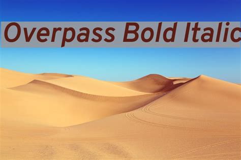 Overpass Bold Italic Font