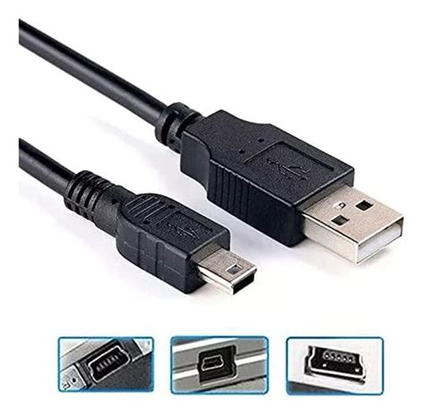 Cable Usb Compatible Con Camara Canon Powershot Eos Rebel Color Negro