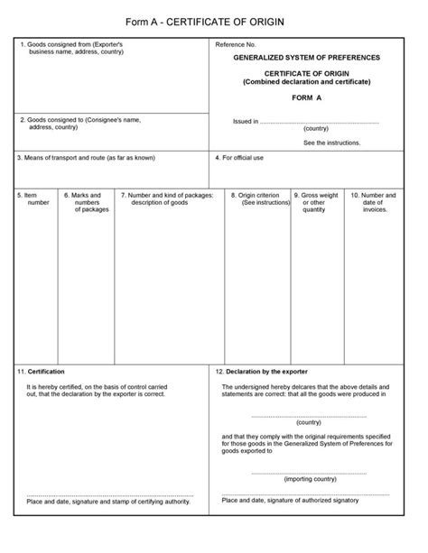 30 Printable Certificate Of Origin Templates 100 Free ᐅ Templatelab