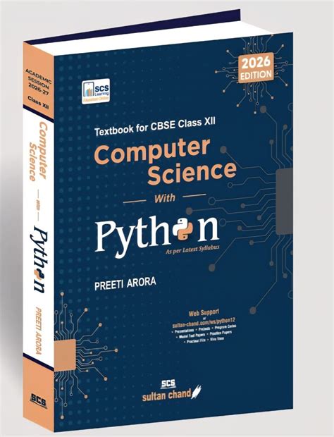Scs Computer Science With Python 2026 27 Session Textbook For Cbse