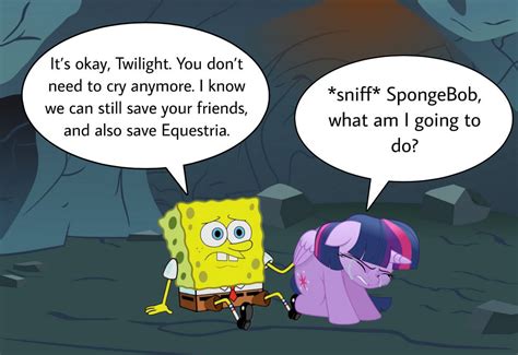 Spongebob Comforts Twilight By Marioman61 On Deviantart