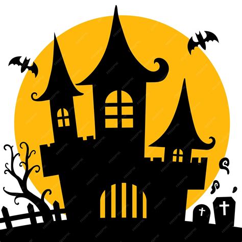 Premium Vector Halloween Castle Silhouette