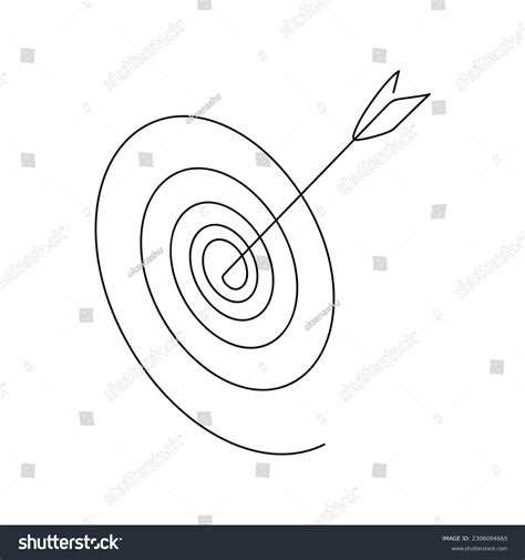 Darts Game Arrow Hitting Target Center Stock Vector Royalty Free