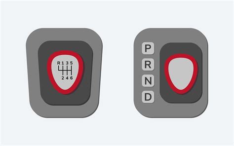 Flat Manual And Automatic Gearbox For Car 2396596 Vector Art At Vecteezy