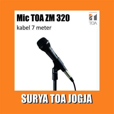 Mic Toa Zm 320 Zm320 Microphone Toa Jogja Mic Original Kabel Untuk Ampli Horn Speaker Masjid