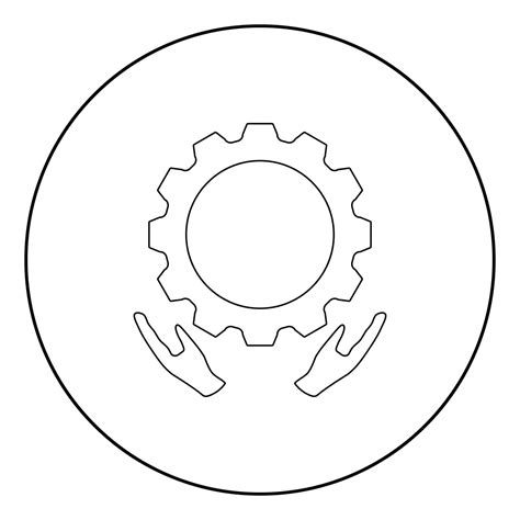 Preventative Maintenance Icon Black Color In Circle Stock Image