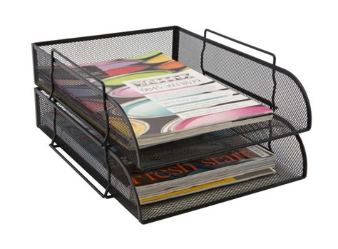 Black Mesh Letter Tray Osco Wiremesh Stackable Letter Tray Portrait