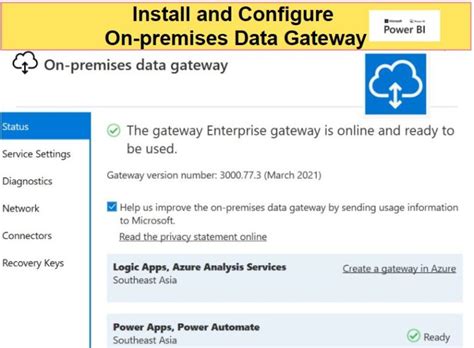 install and configure on premises data gateway sql bi tutorials