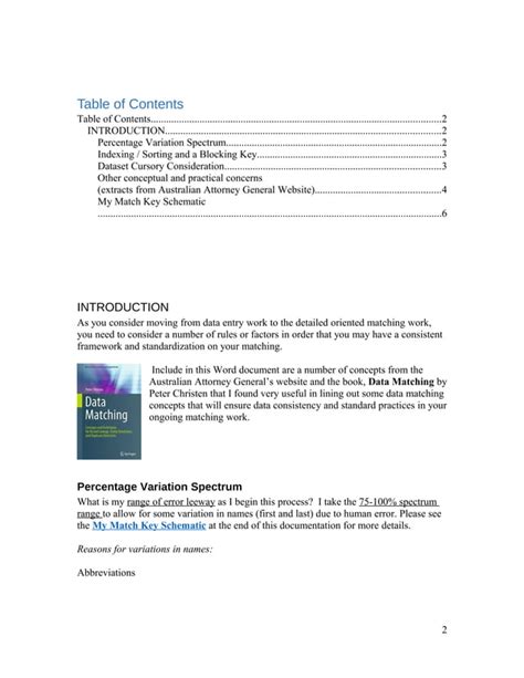 Matching Criteria Pdf