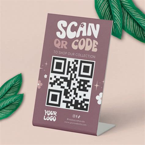 🌻groovy Retro Trendy Social Media Website Qr Code In 2025 Business