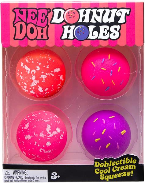 Schylling Needoh Dohnut Hole Needoh 4 Pack Sensory Squeeze Toy 15