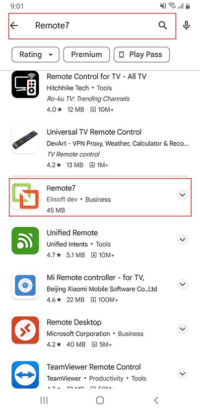 Install Remote7 Android Remote7