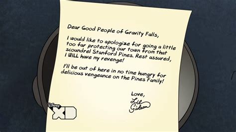 Gravity Falls Gideon Letters Revenge Youtube