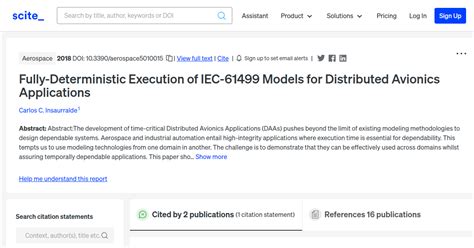 Citation Report Fully Deterministic Execution Of Iec 61499 Models For