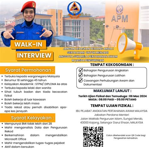 Iklan Jawatan Kosong Angkatan Pertahanan Awam Malaysia APM Jawatan Kosong Terkini