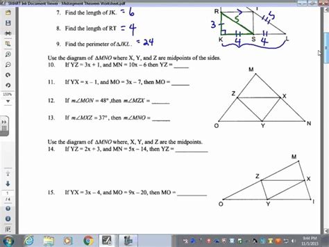 50 Midsegment Of A Triangle Worksheet