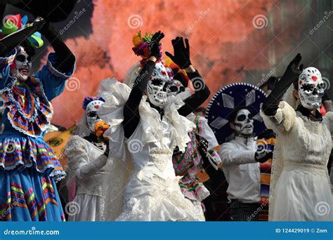 Dia De Los Muertos Carnival Day Of The Dead Parade Editorial Stock