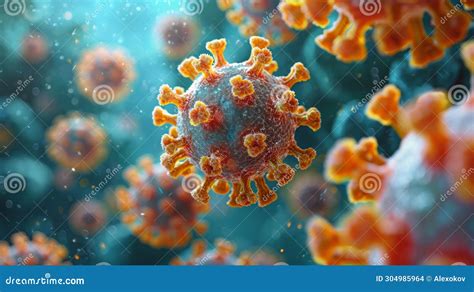 Hepatitis C Virus Under A Microscope Ai Generated Stock Illustration Illustration Of