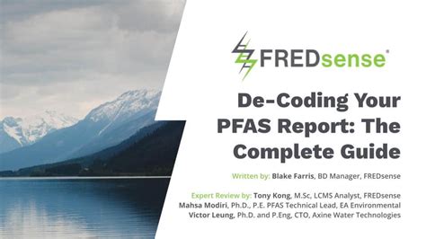 Your Pfas Report De Coded Pfas Analysis With Fredsense