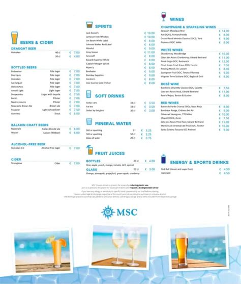 Msc Cruise Drinks Packages Guide 2026