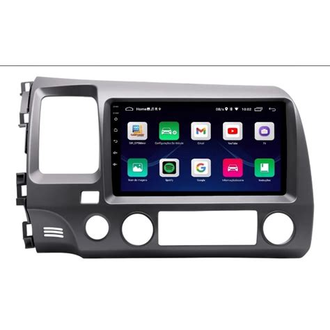 Central Multimídia Honda Civic Com Moldura 2007 A 2011 Android 11 Gps Wifi 2 Din 7polegadas