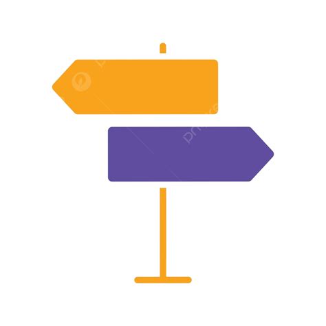 Signpost Vector Flat Glyph Icon Navigation Sign Post Arrow Outline