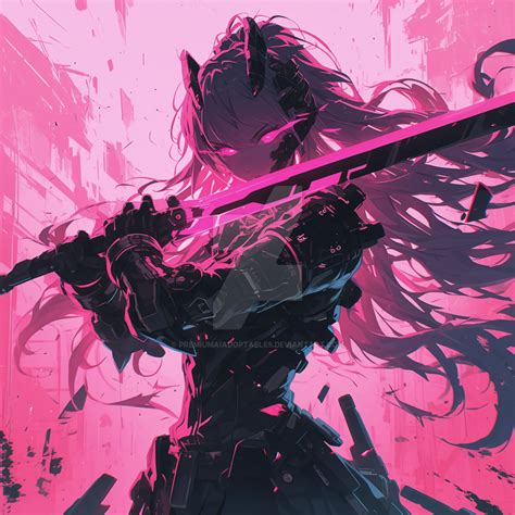 Cyberpunk Sci Fi Warrior Swordswoman Anime Ninja By Premiumaiadoptables