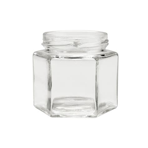 Glass Hexagonal Jars Mjs Packaging