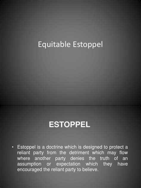 Equitable Estoppel Download Free Pdf Estoppel Civil Law Legal System