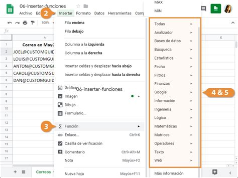 Insertar Funciones Customguide