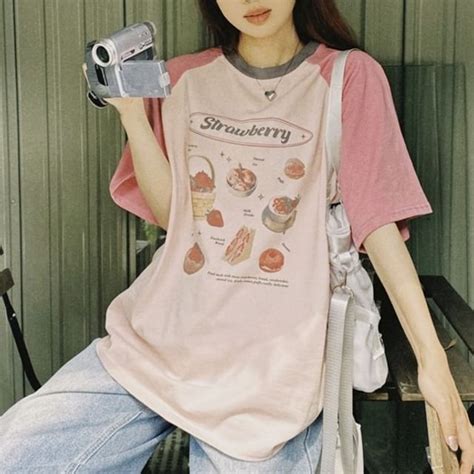 Yocto Short Sleeve Round Neck Cake Print Raglan Tee Yesstyle