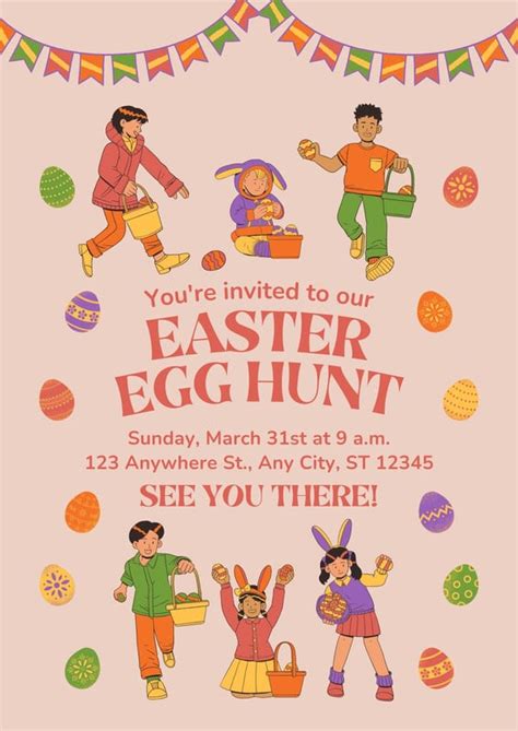Page 4 Free Printable Easter Egg Hunt Flyer Templates Canva
