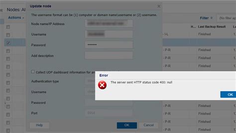 unable to update the agent server on udp console