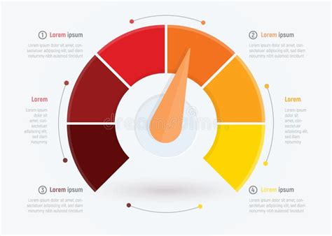 Business Meter Indicator Icon With Colorful Segments Infographic For