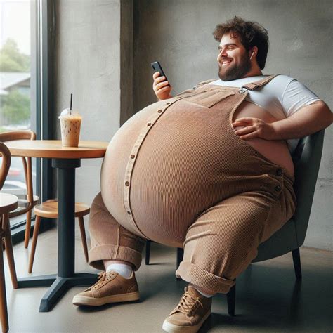 Dad In A Cafe With Gigantic Belly By Aaronmkwfan On Deviantart