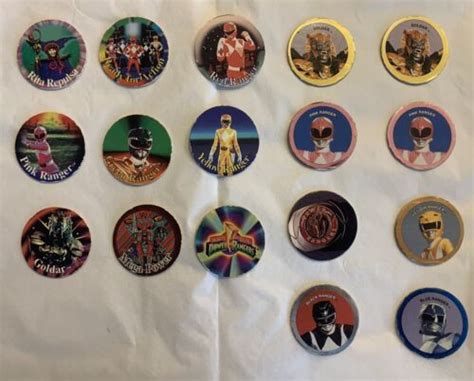 Vintage Power Rangers Pogs Slammer 1990s Lot Of 17 4624418092