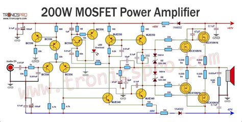 200w Mosfet Amplifier Circuit Diagram Diy Tronicspro