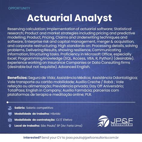Kleber Oliveira On Linkedin Opportunity Actuarial Analyst Reserving