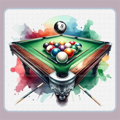 Billiards Png Sublimation Design Pool Png 8 Ball Png Instant