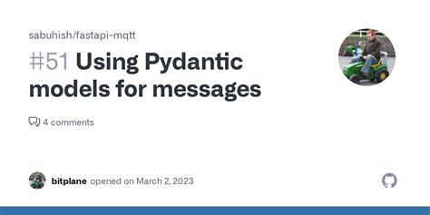 Using Pydantic Models For Messages · Issue 51 · Sabuhishfastapi Mqtt