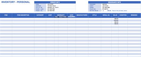 Supply Tracking Spreadsheet — Db