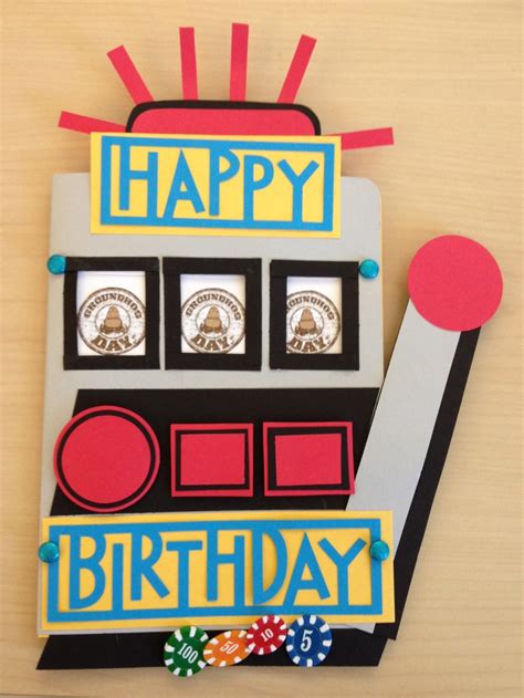 Slot Machine Birthday Card Colorful Slot Machine Design Creative
