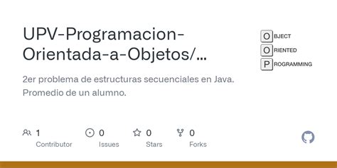 GitHub UPV Programacion Orientada A Objetos Problemarios Estructuras Secuenciales Er