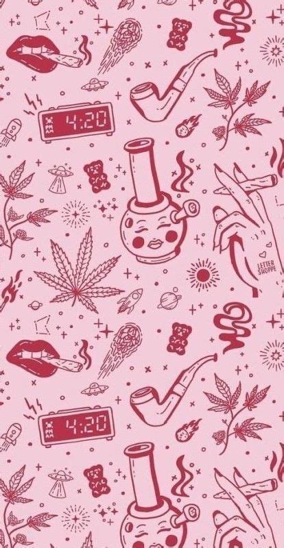 Pink Weed Background