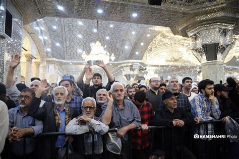 همشهری آنلاین تصاویر مراسم خاکسپاری شهید مهدی جلادتی در حرم عبدالعظیم