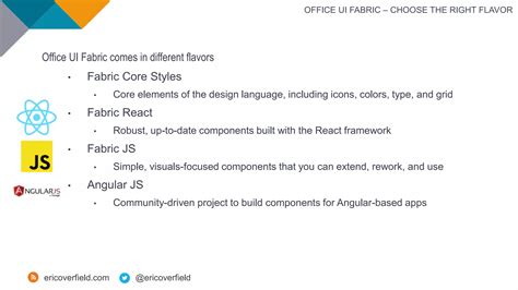 use office ui fabric react to build beauty with sharepoint ppt