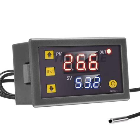 W3230 Dc 12v 110v 220v Ac Digital Temperature Controller Led Display Thermostat With Heating