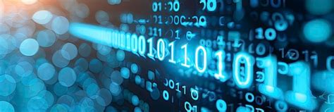 Digital Data Flowing Through Glowing Binary Code In Tube Shape On Dark Background Representing