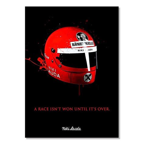 Niki Lauda Formula 1 Helmet Wall Art Poster Aesthetic Wall Decor
