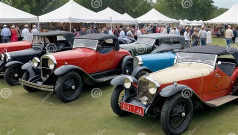 Vintage Cars Display At Outdoor Event Stock Image Image Of Antique